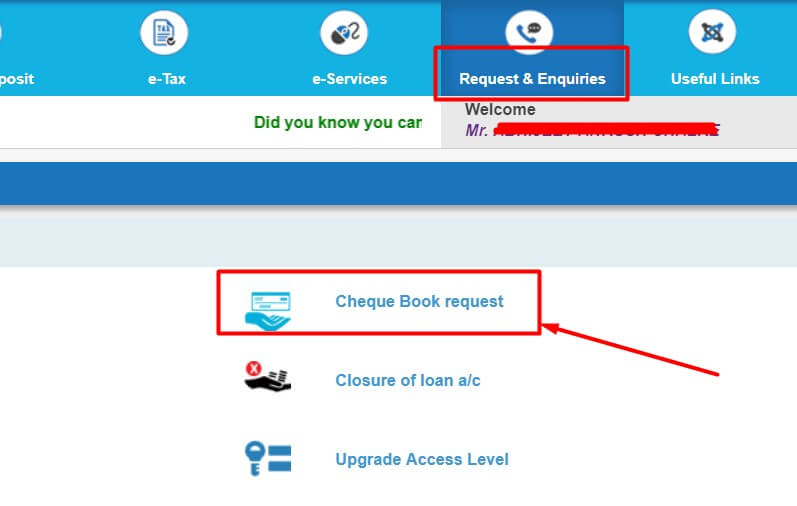 SBI Cheque Book Request Online In 5 Minutes